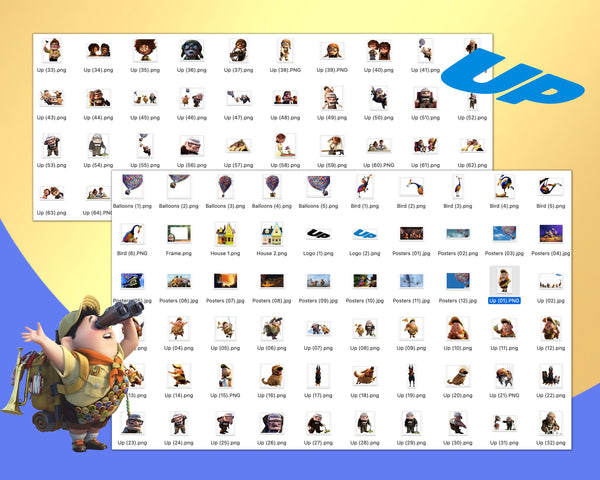 Disney UP Clipart PNG Bundle – svg files for cricut