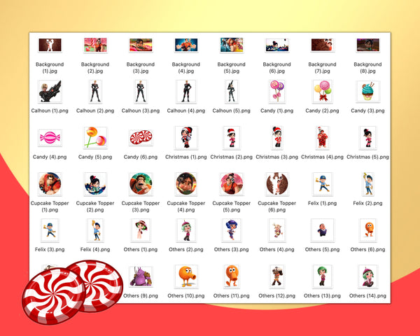 Wreck it Ralph Clipart PNG Bundle – svg files for cricut