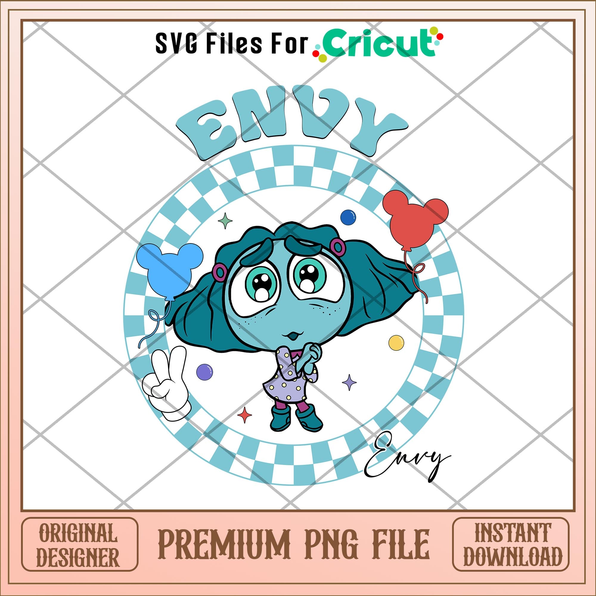 Emotions envy Inside out 2 png – svg files for cricut