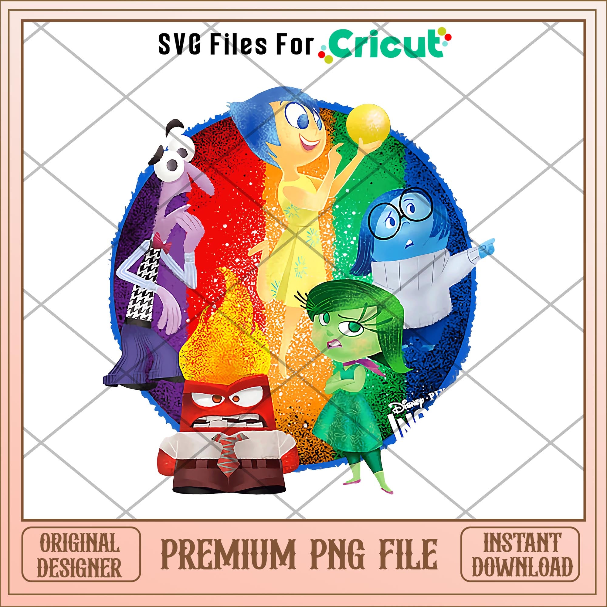 Main Emotions disney Inside out 2 png – svg files for cricut