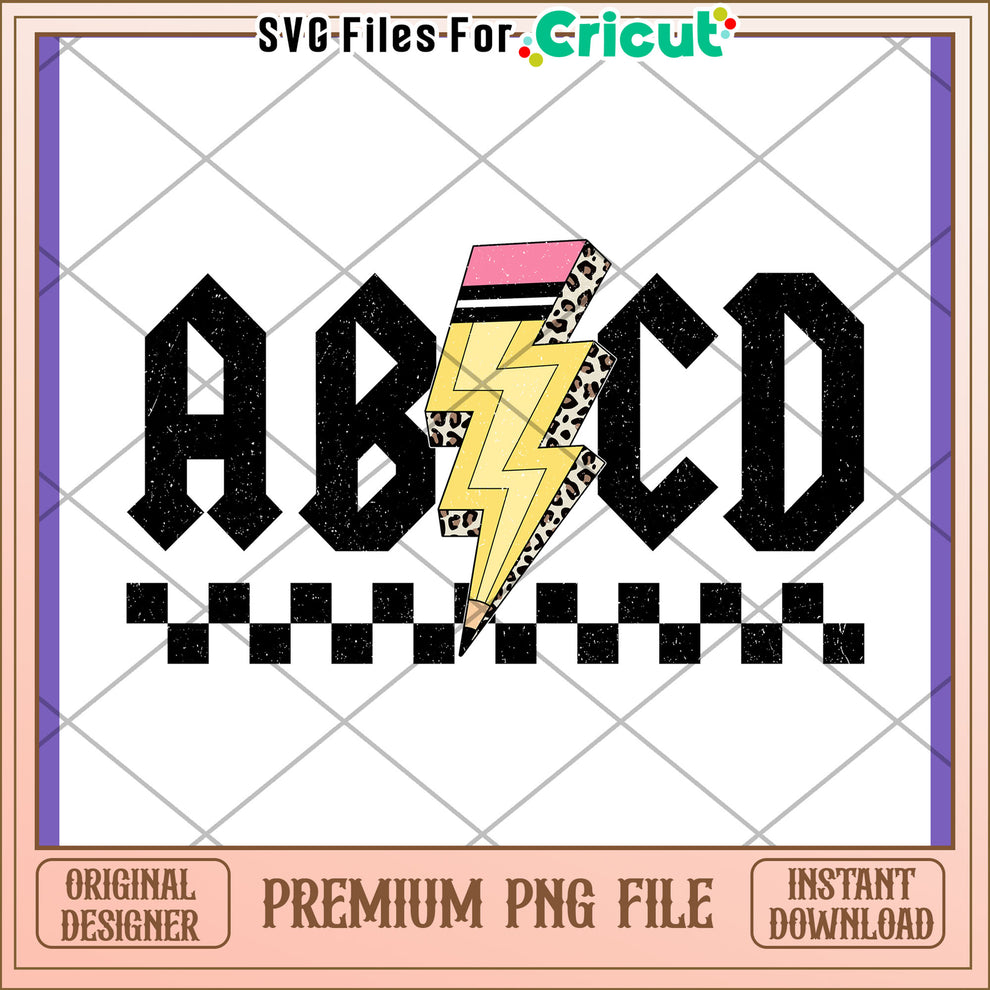ABC Pencil PNG Design Instant Download – svg files for cricut
