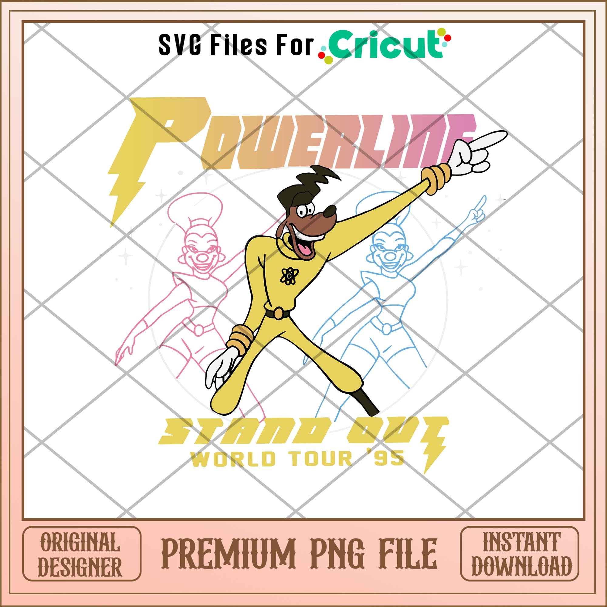 A Goofy Movie Powerline Stand Out World Tour 95 png, Disney characters ...