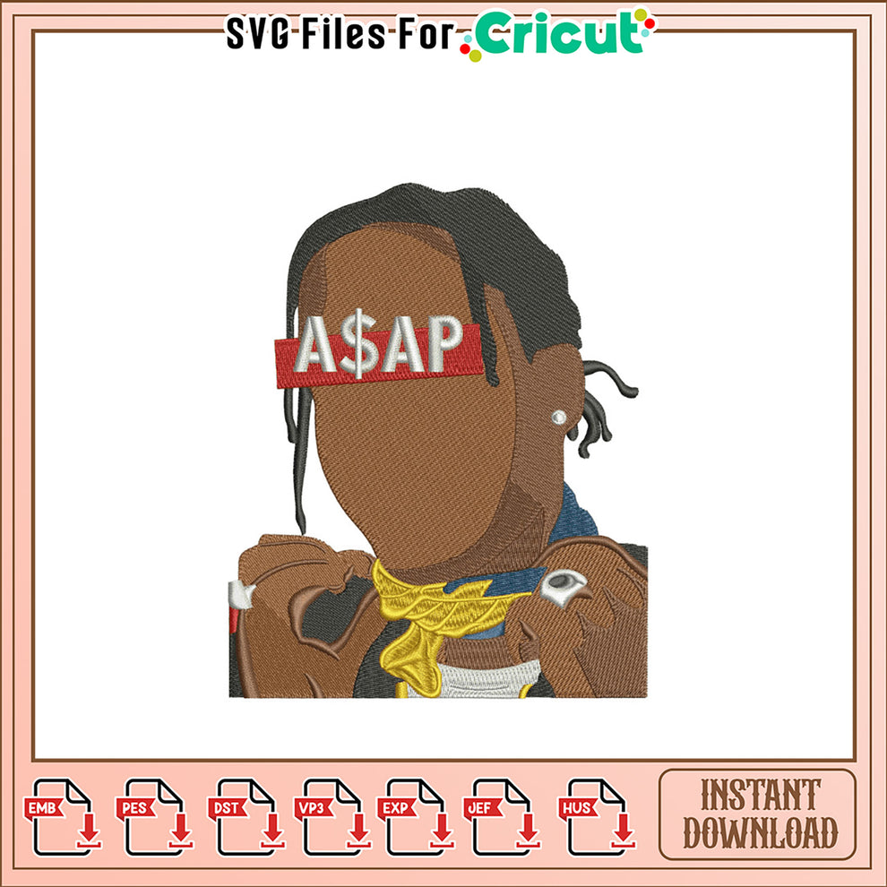 ASAP Rocky Embroidery Design Instant Download – svg files for cricut