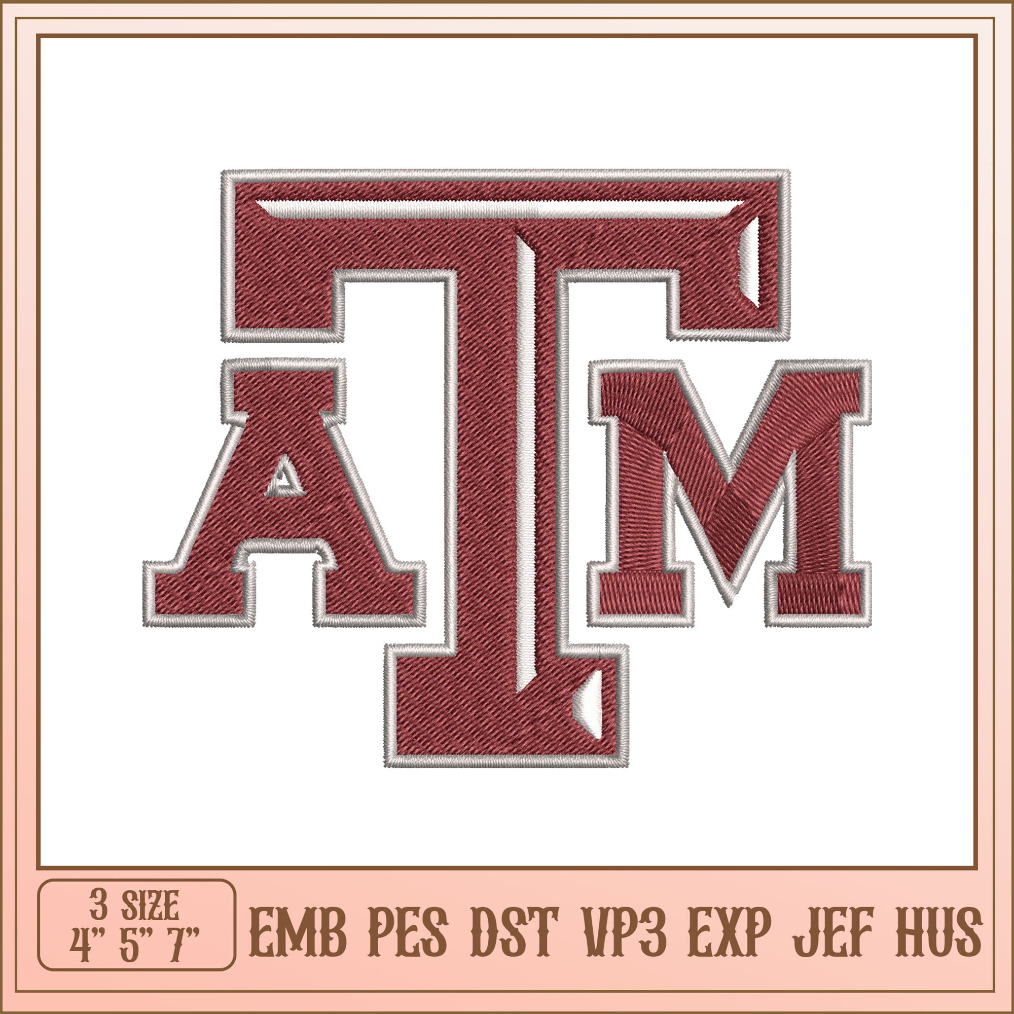 ATM Embroidery Design - 3 Sizes EMB PES DST – svg files for cricut