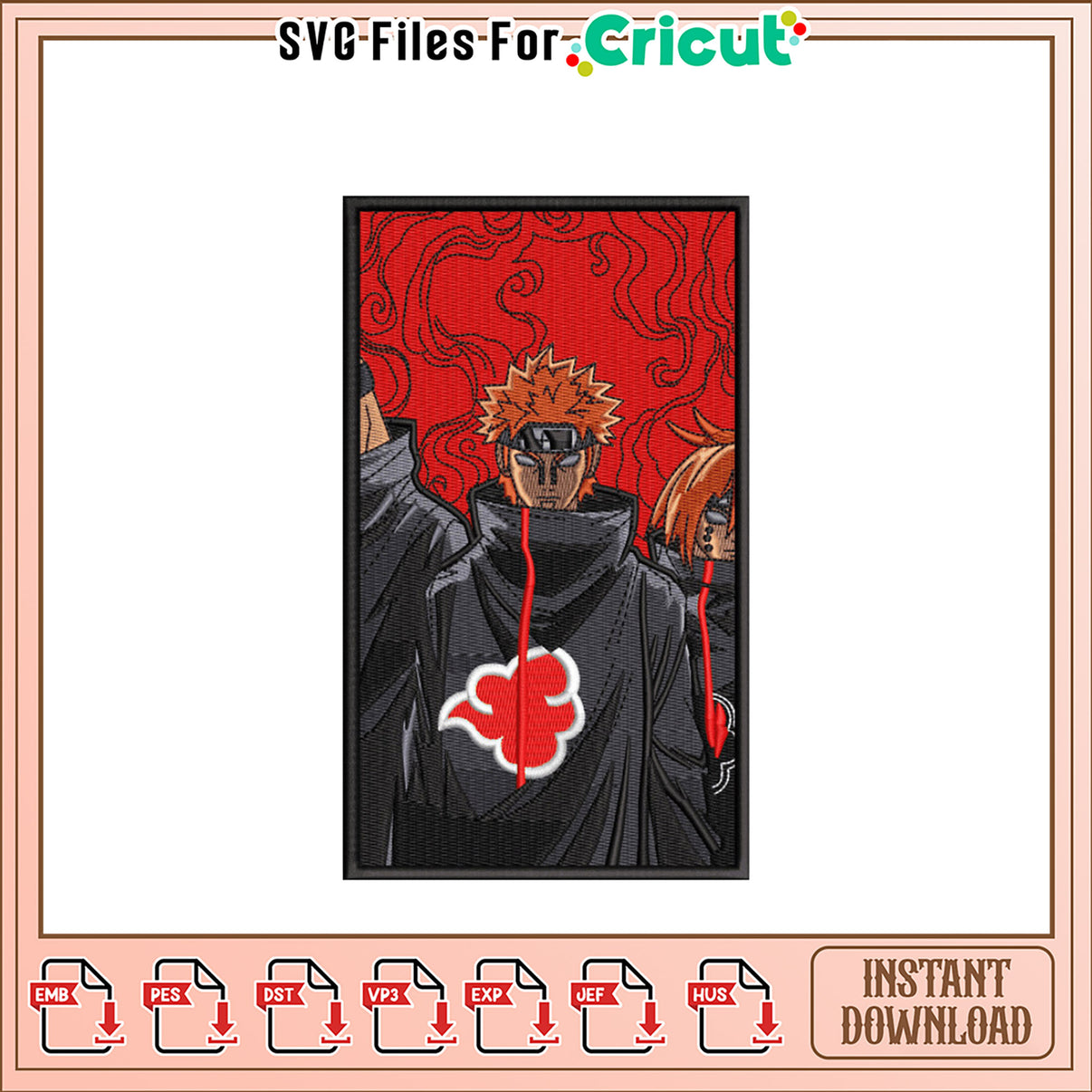 Akatsuki Embroidery Design Instant Download – svg files for cricut
