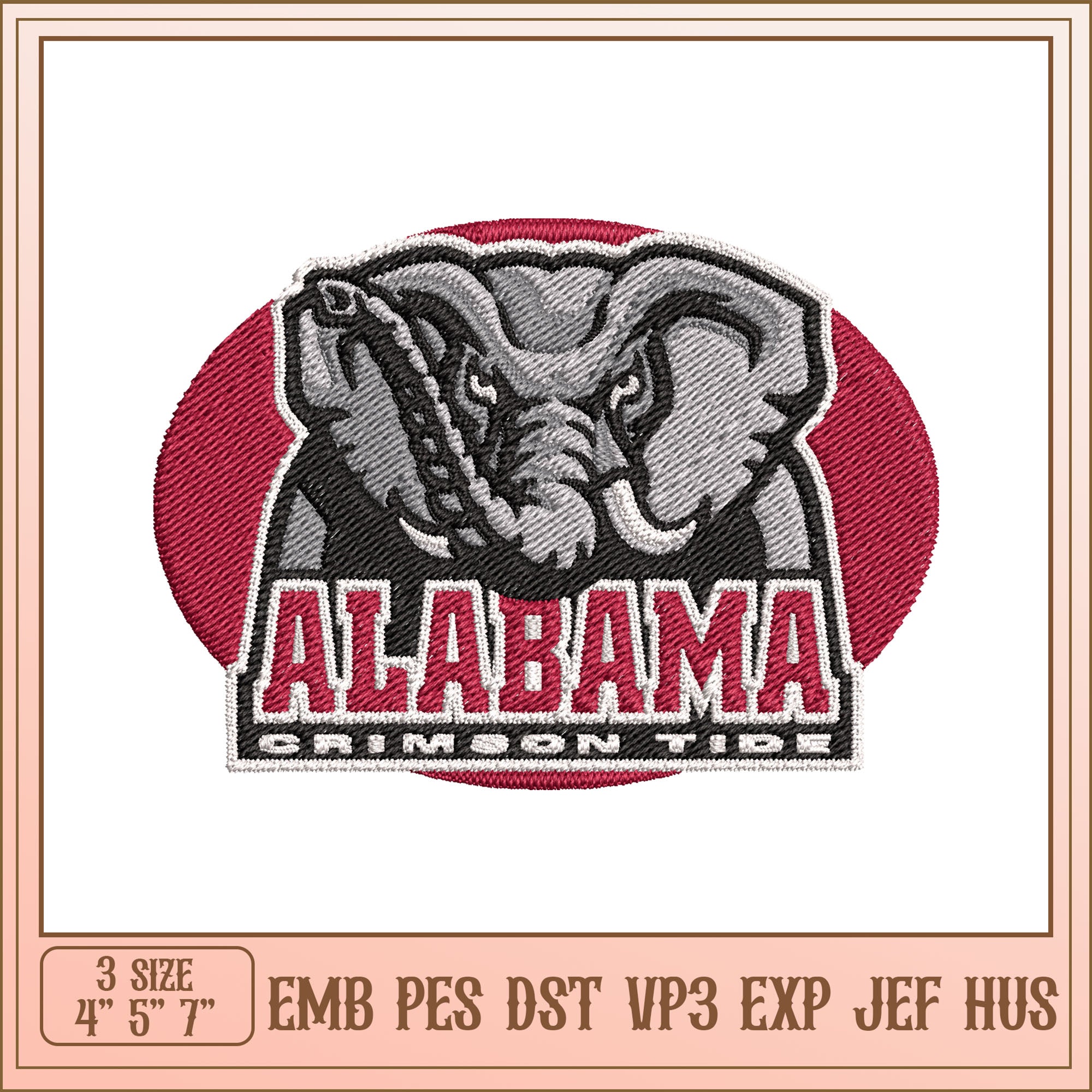 Alabama Crimson Tide Embroidery Design – svg files for cricut