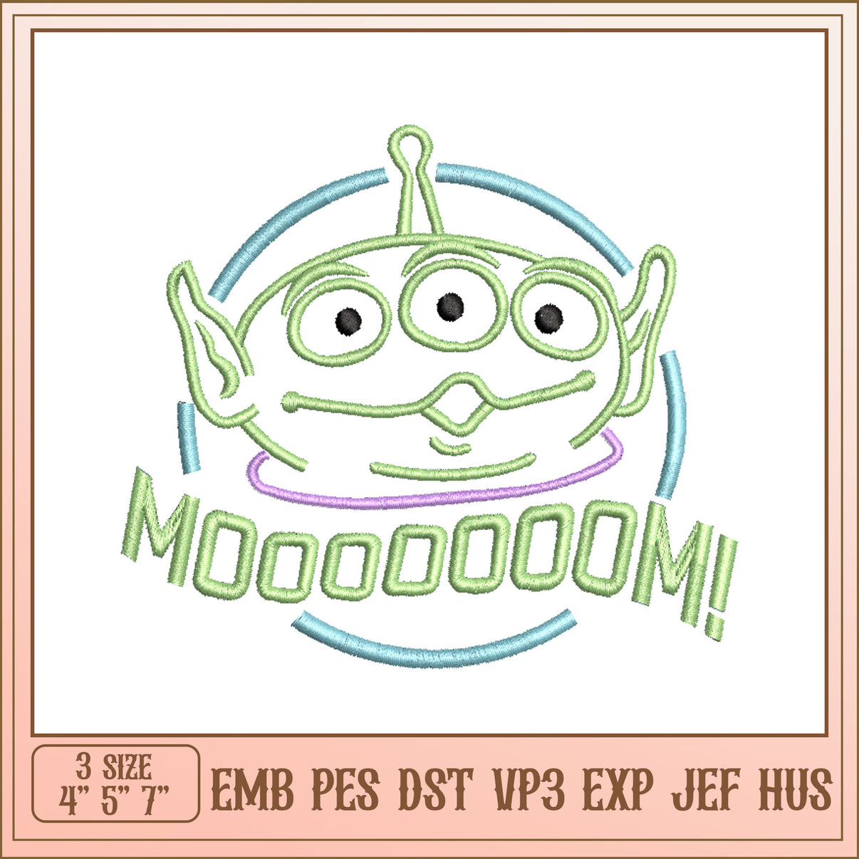Alien Embroidery Design - 3 Sizes – svg files for cricut