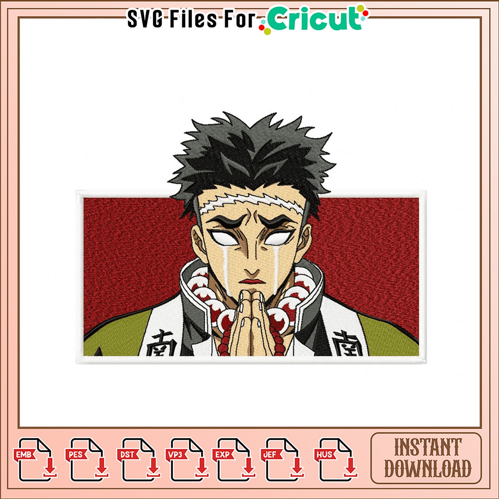 Anime Demon Slayer Embroidery Design Instant Download – svg files for ...