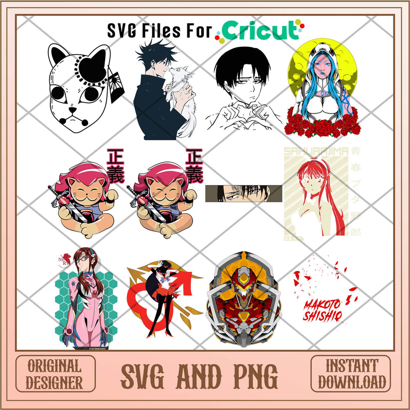Anime Jujutsu Kaisen svg bundle, Anime characters bundle - Svgfileforc ...