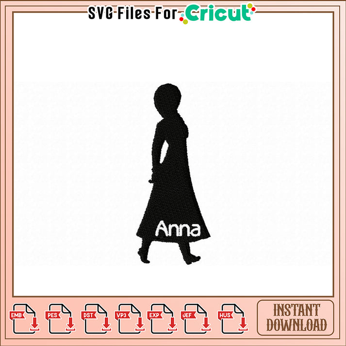 Anna Embroidery Design Instant Download – svg files for cricut
