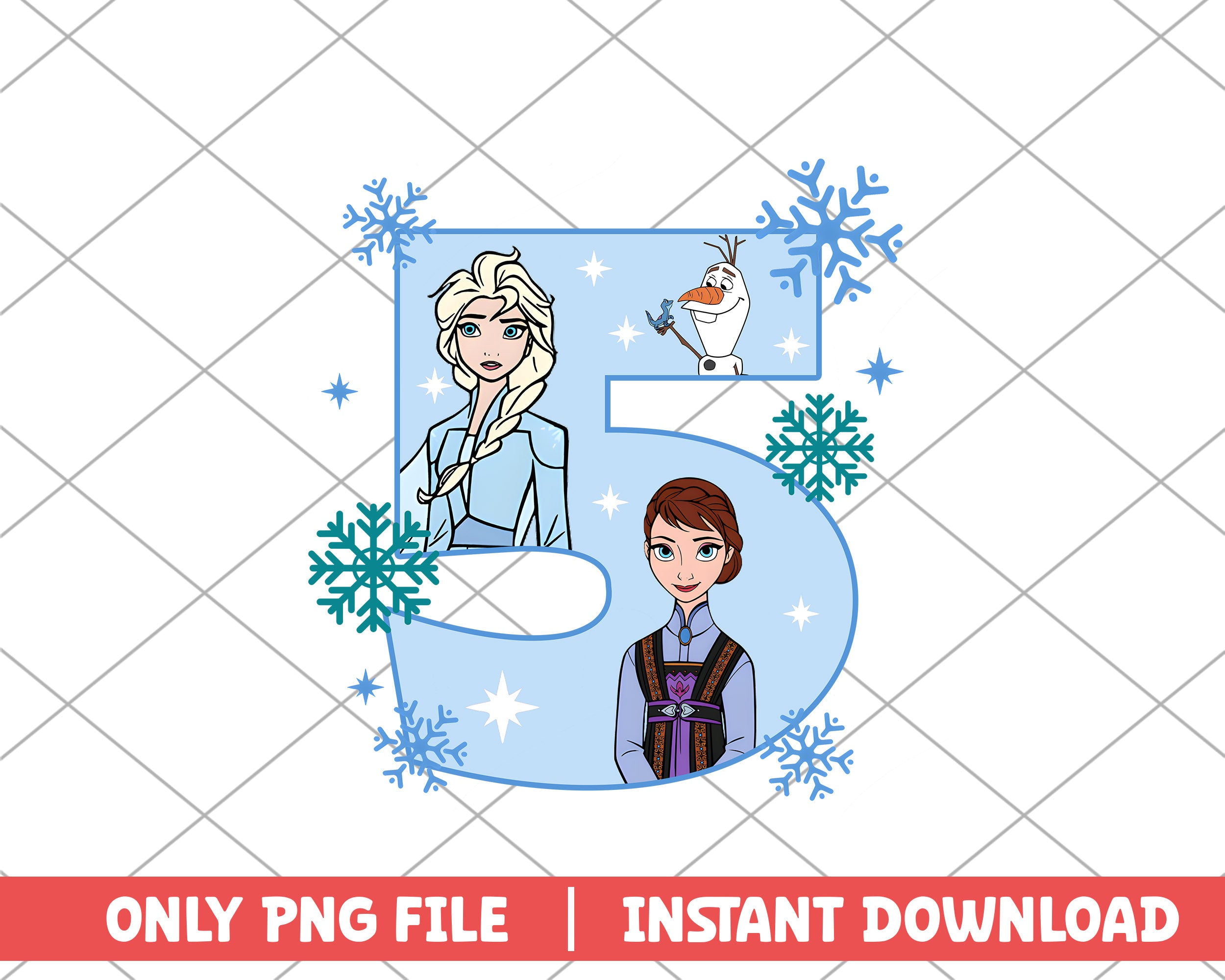 Anna and elsa frozen five disney png – svg files for cricut