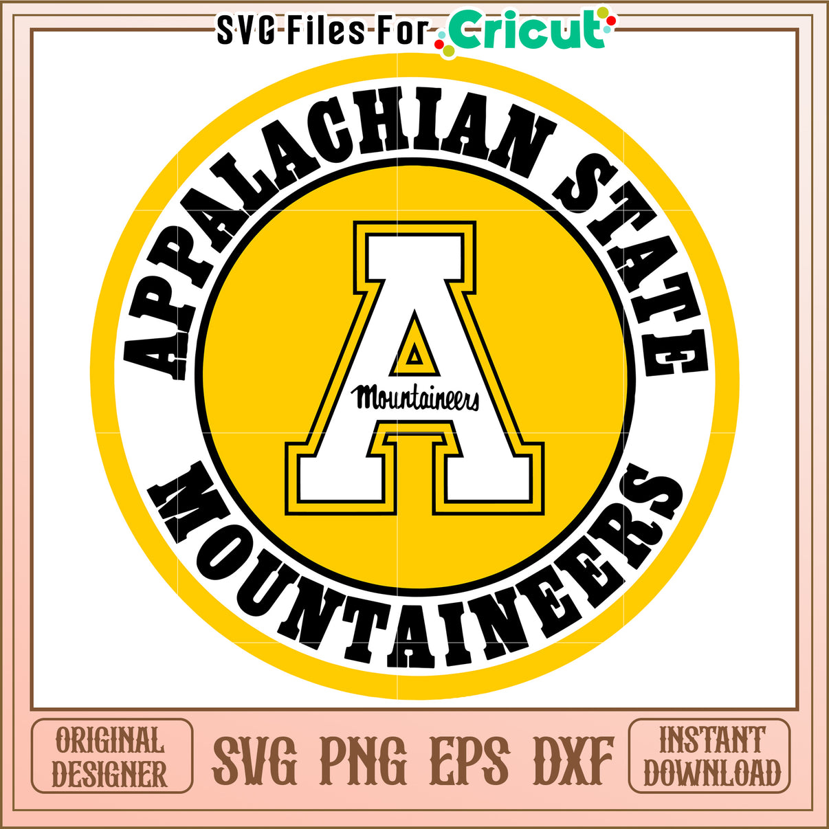 Appalachian State Mountaineers SVG File, perfect for Cricut crafts and ...