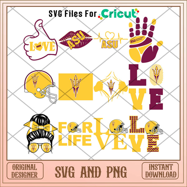 Arizona State love svg, Arizona State svg bundle, NCAA svg – svg files ...