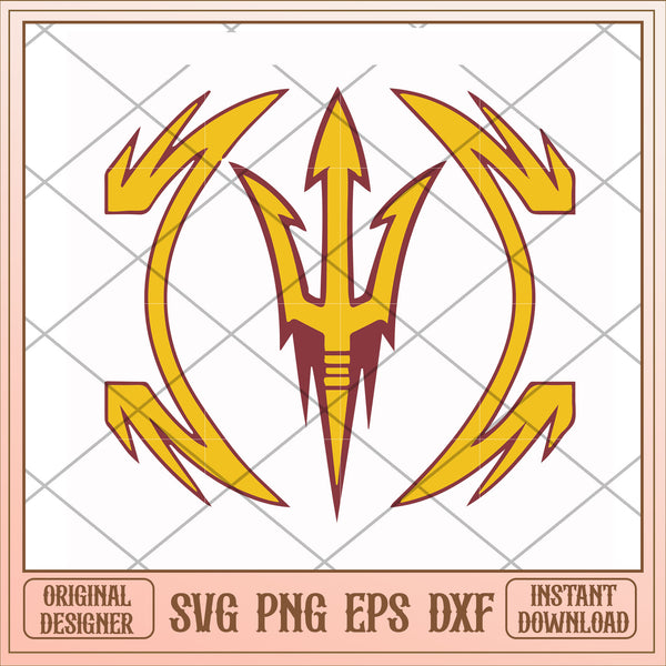Arizona state golden trident logo svg, trident logo svg , ncaa svg ...
