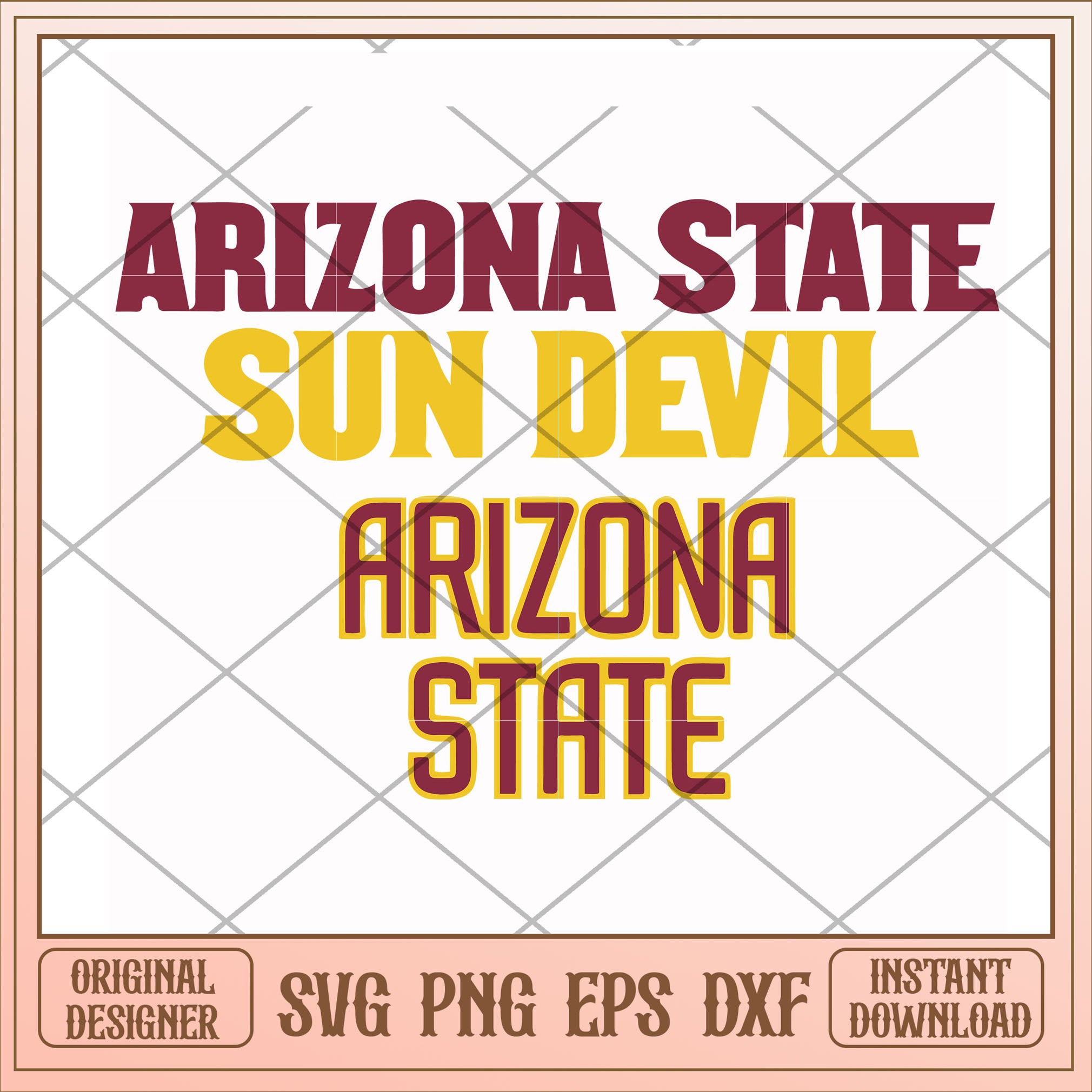 Arizona state sun devils name design svg, name design svg, ncaa svg ...