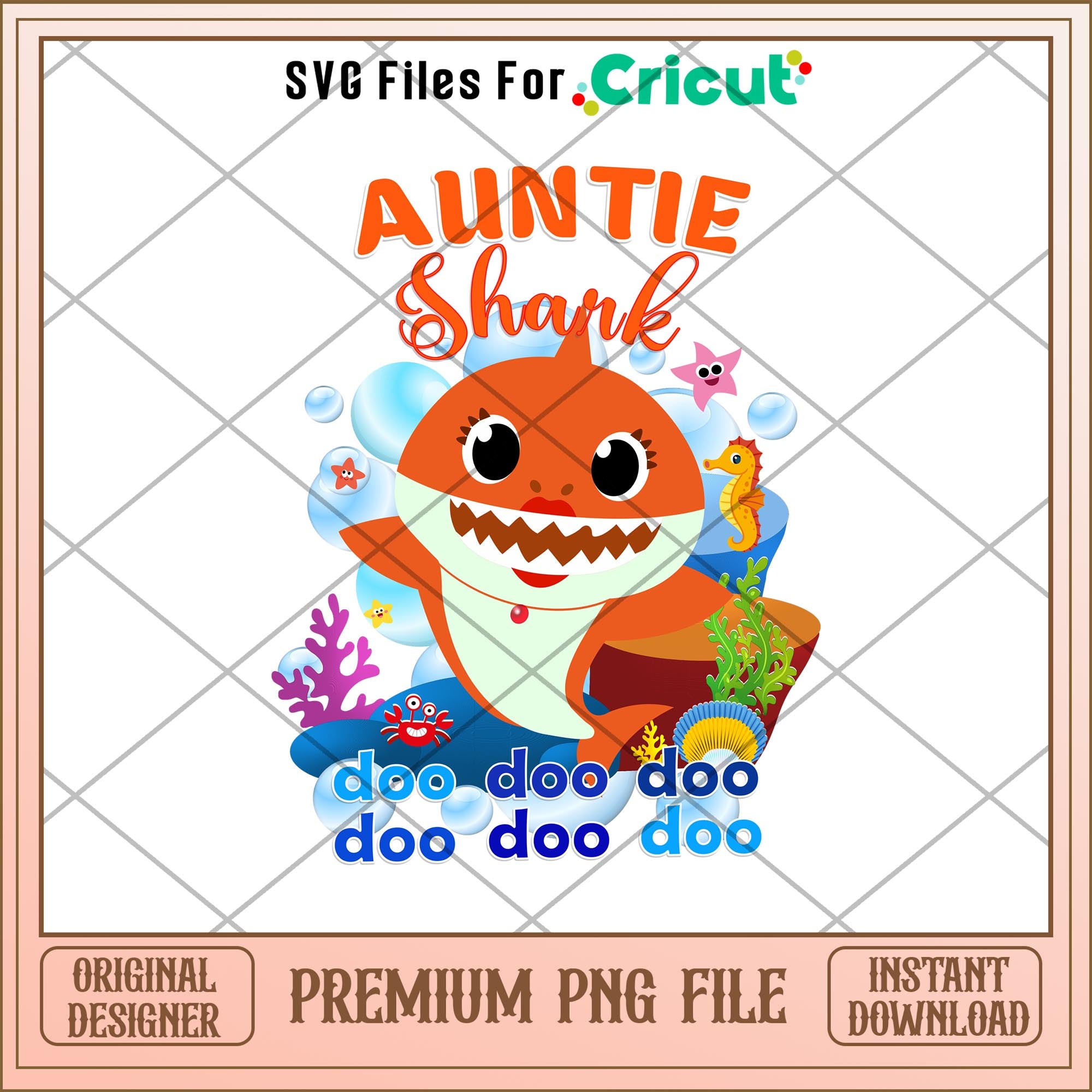 Auntie Brother Shanks png, Baby Shark characters png, digital download ...