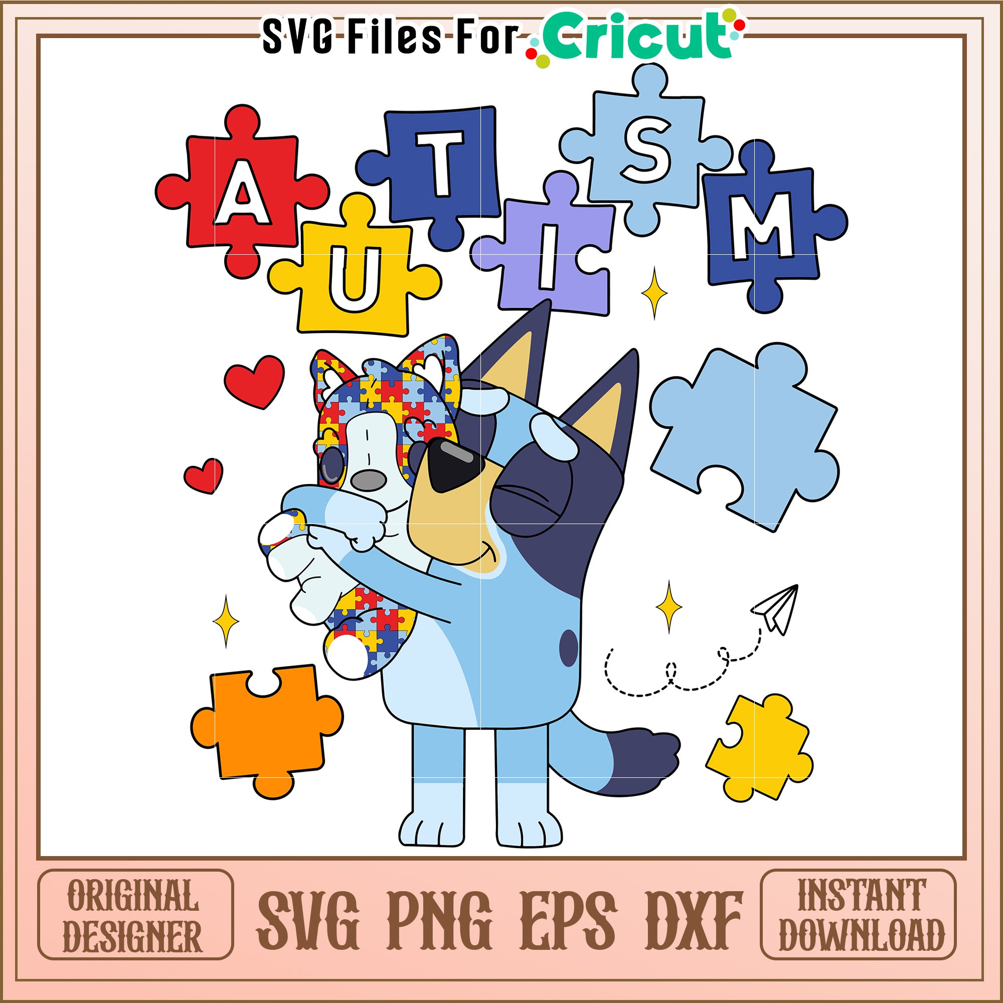 Autism Awareness Dog SVG Design – svg files for cricut