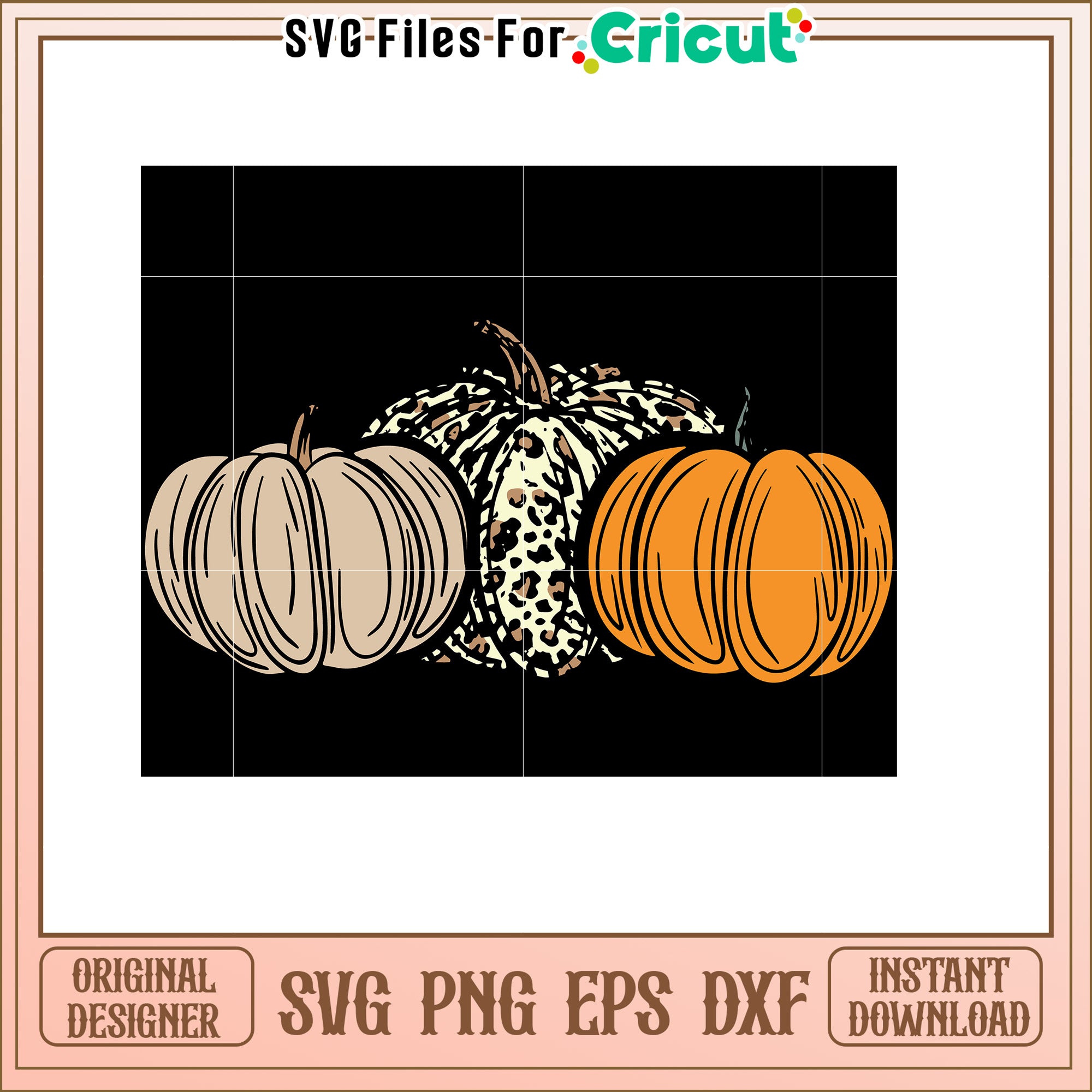 Autumn Pumpkins SVG Cut File – svg files for cricut