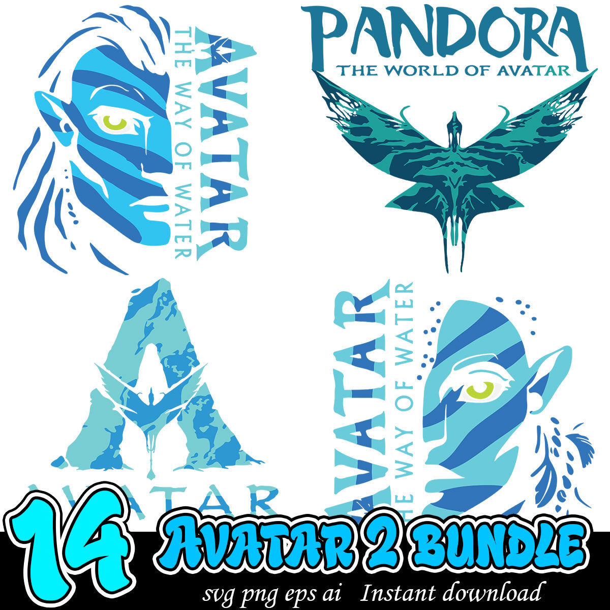 Avatar 2 bundle Svg, Avatar movies svg bundle – svg files for cricut
