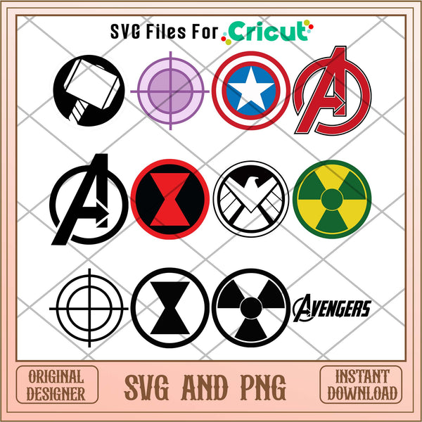 Avengers logo svg bundle, Avengers characters svg - Svgfileforcricut ...