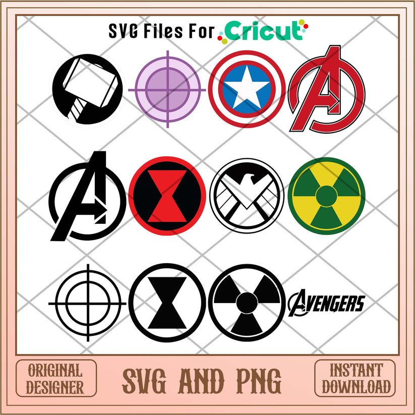 Avengers logo svg bundle, Avengers characters svg - Svgfileforcricut ...