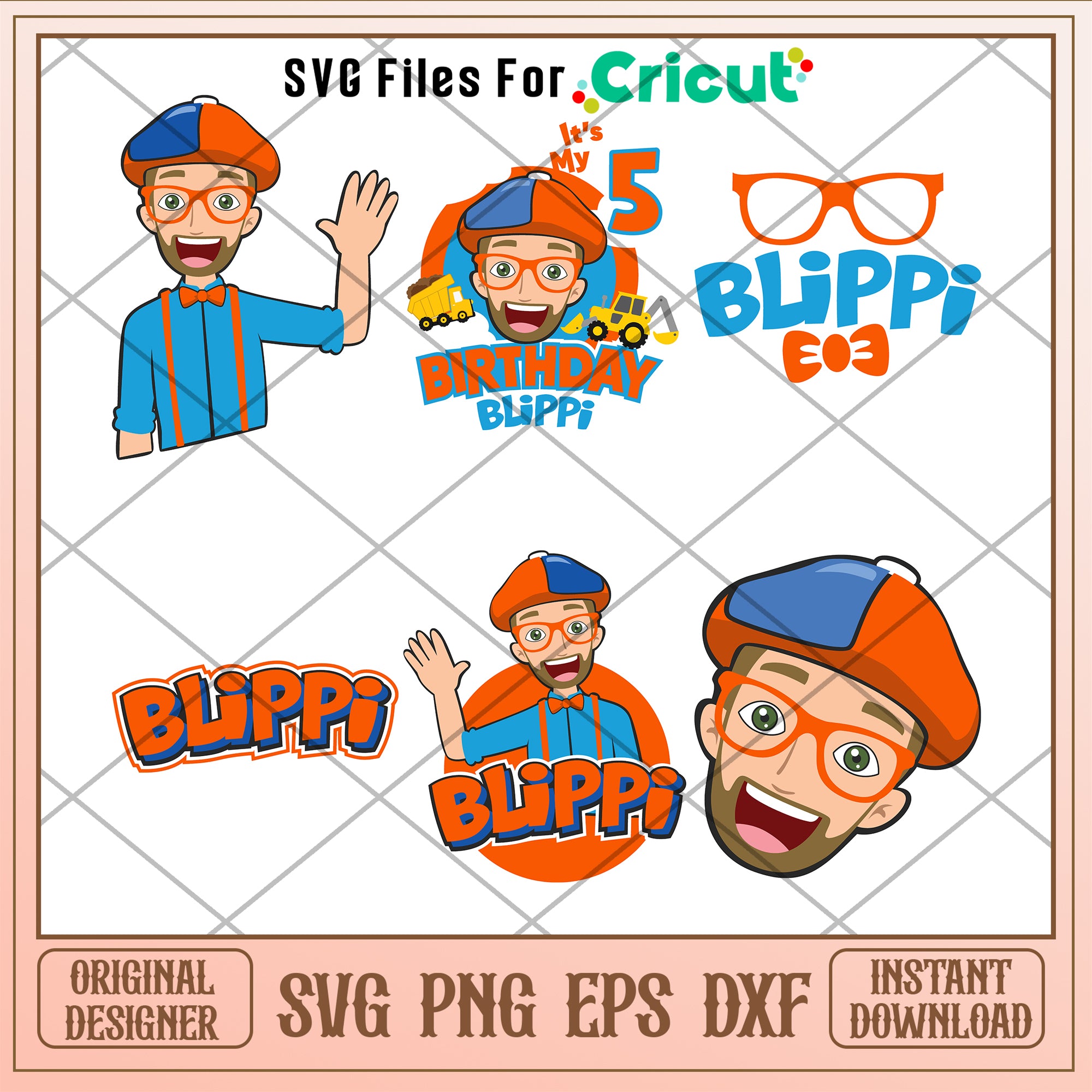 Blippi SVG Bundle - SVG, PNG, EPS, DXF – svg files for cricut
