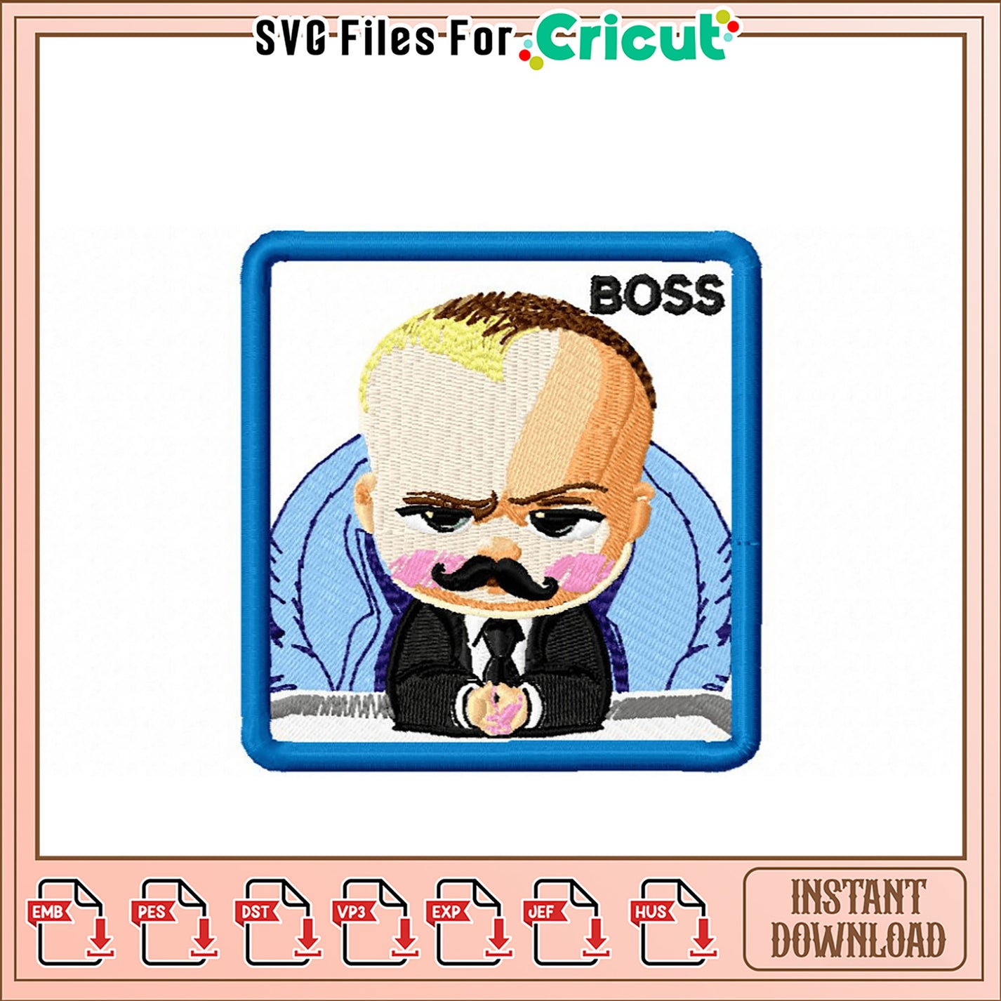 Baby Boss Embroidery Design Instant Download – svg files for cricut