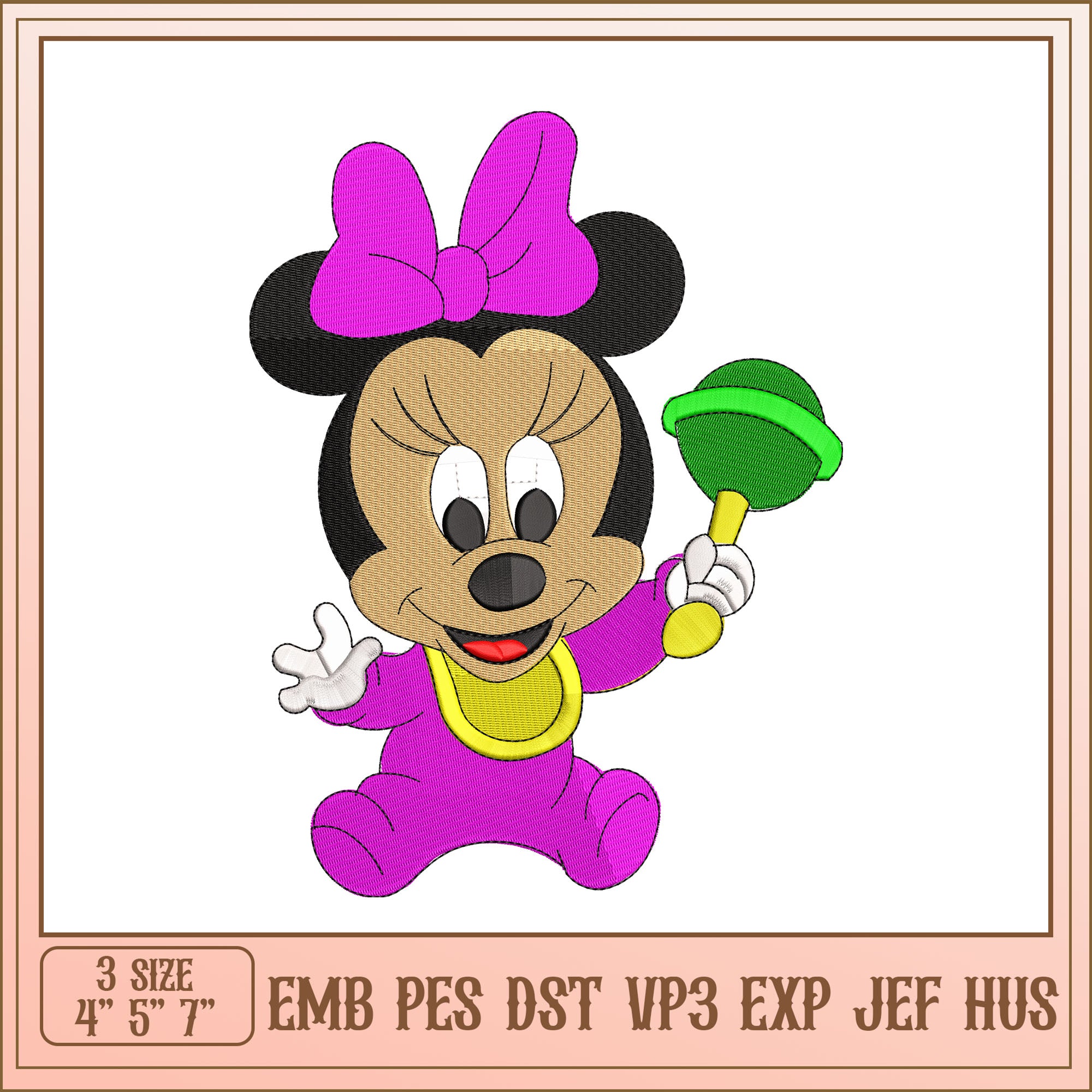 Baby Minnie Mouse Embroidery Design – svg files for cricut