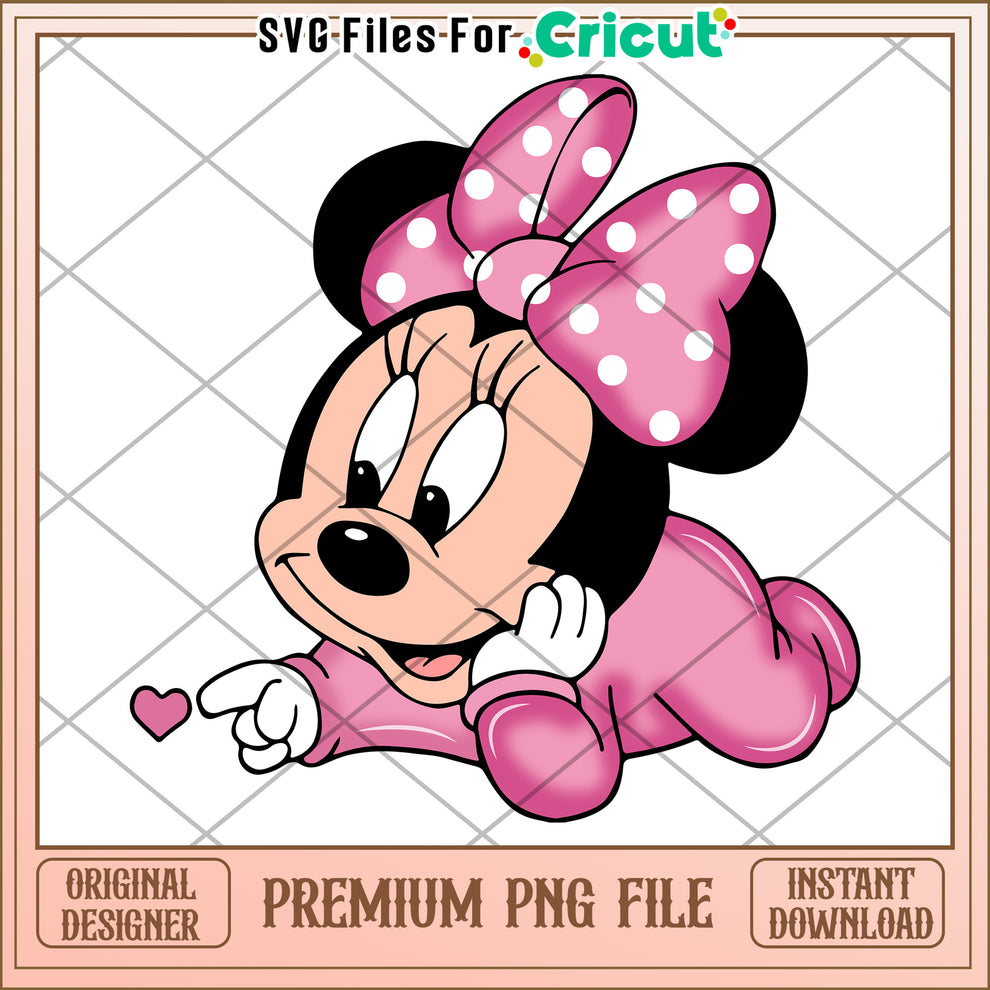 Baby Minnie Mouse PNG Cricut File – svg files for cricut