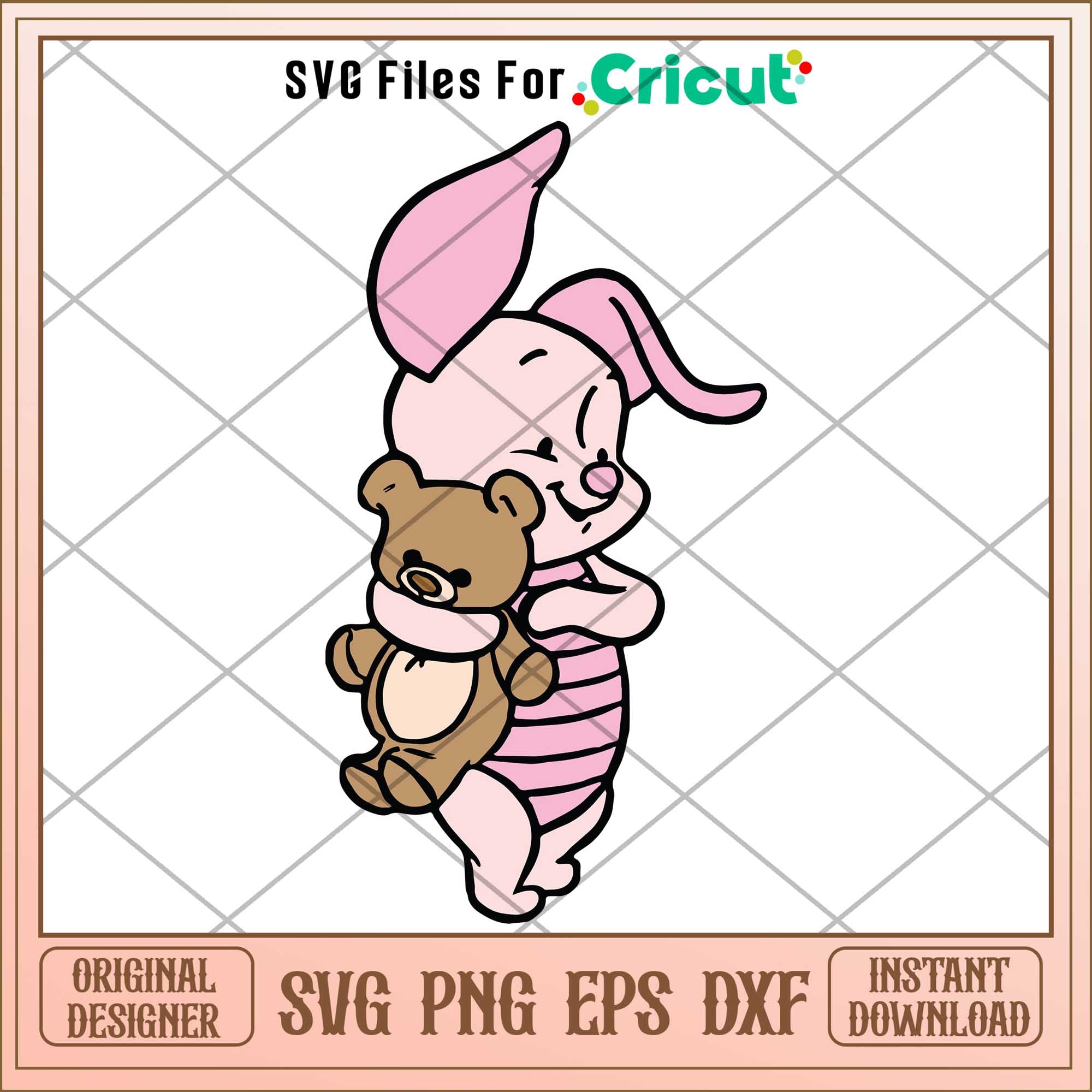 Baby Piglet Cheering Winnie The Pooh svg, Winnie the pooh character sv ...