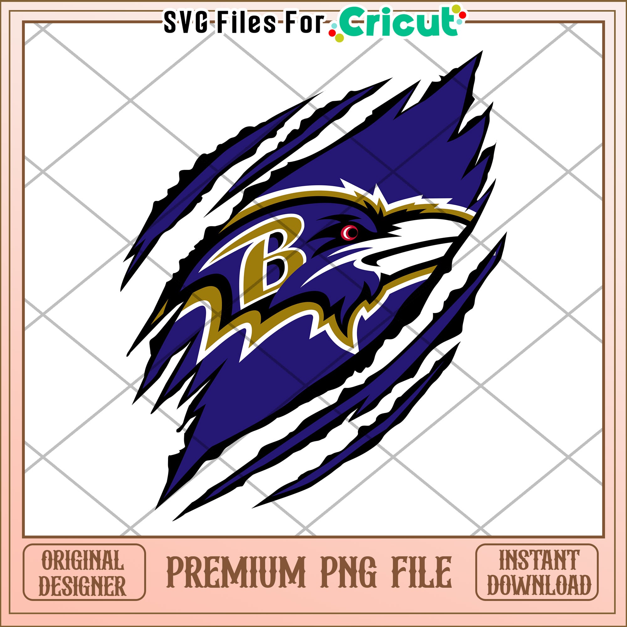Baltimore Ravens Logo SVG File for Cricut, Perfect for Crafts and Desi ...