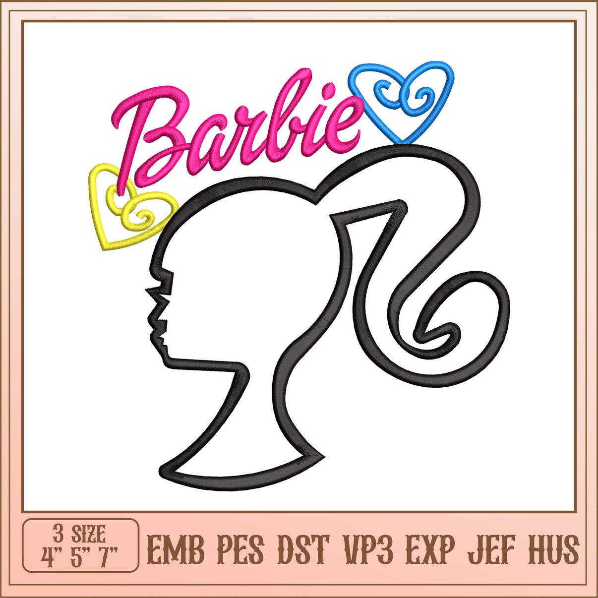 Barbie Embroidery Design – svg files for cricut