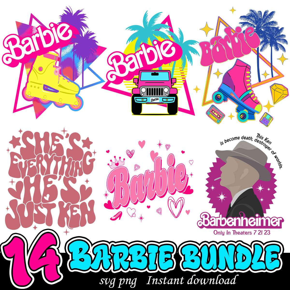 Barbie movies logo bundle svg, Barbie cartoon png bundle – svg files ...