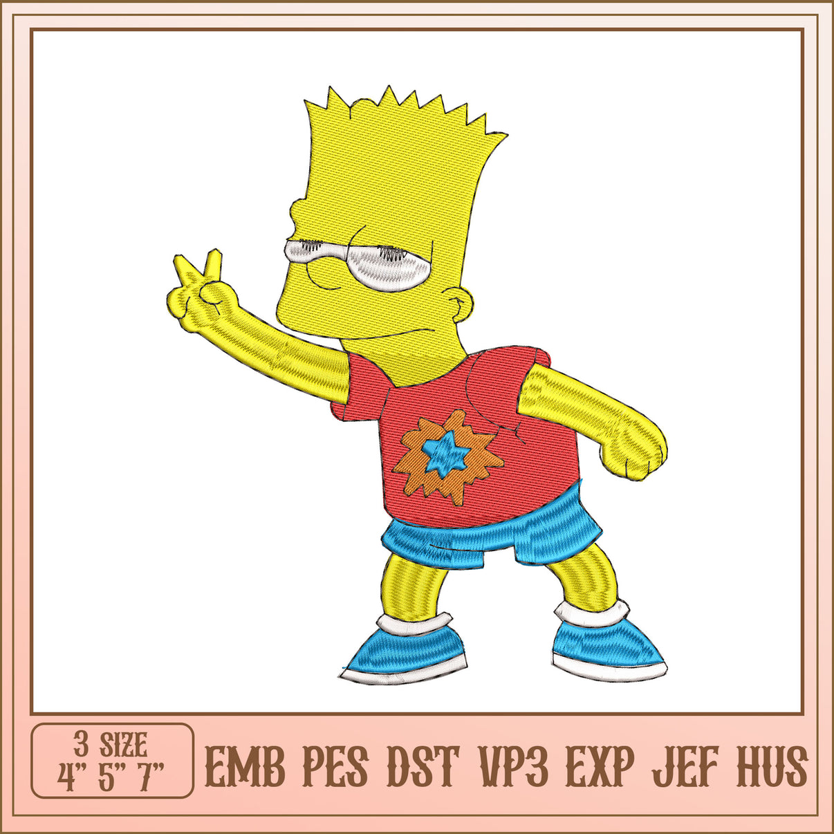 Bart Simpson Embroidery Design – svg files for cricut