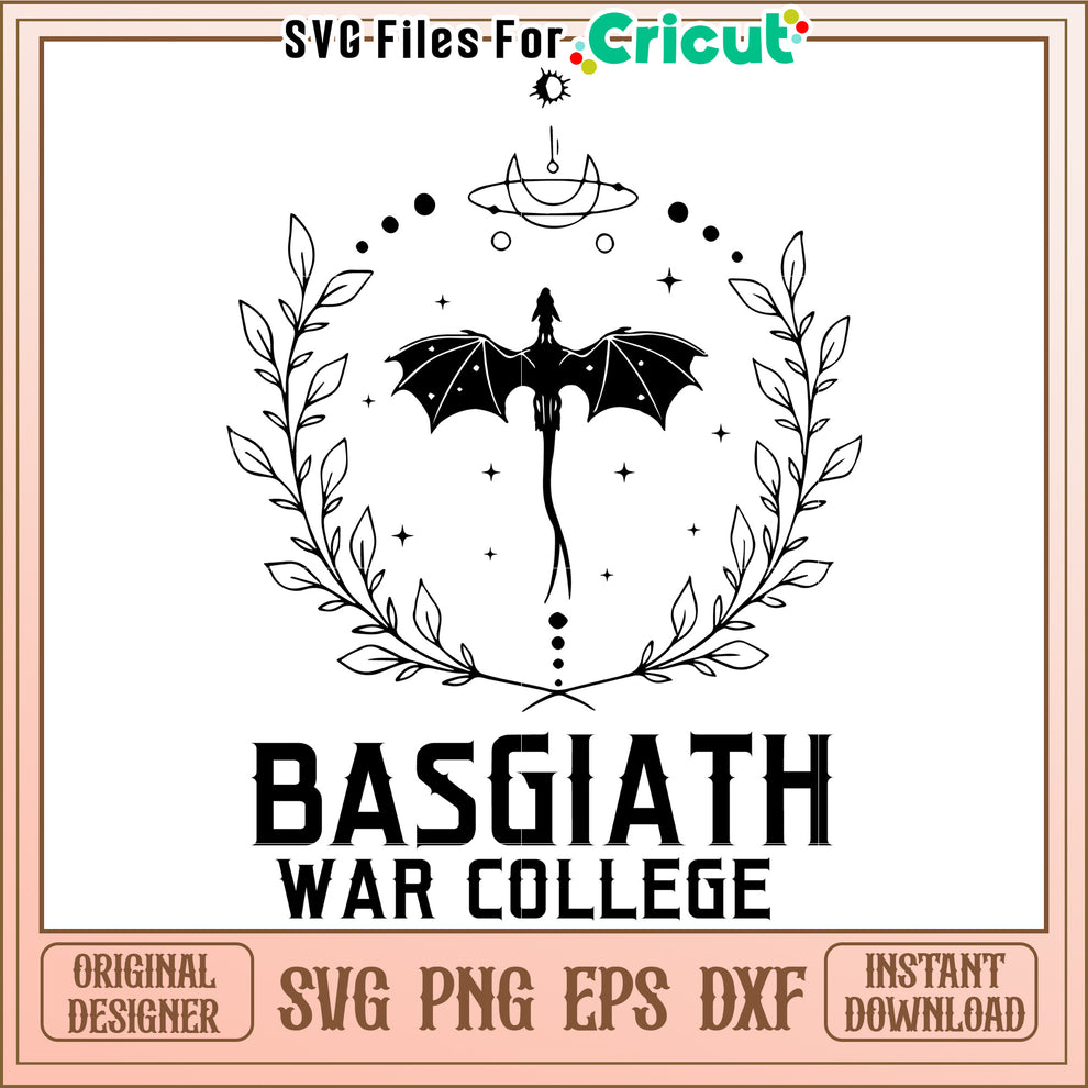 Basgiath war college logo svg, fourth wing svg, dragon rider svg – svg ...