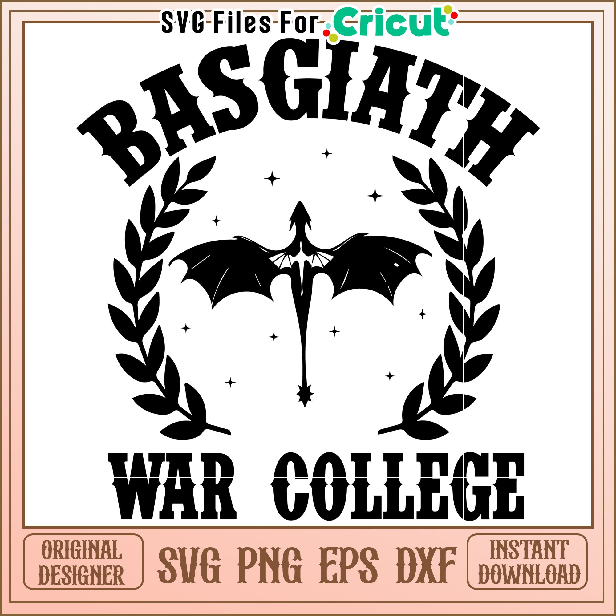 Basgiath war college svg, basgiath war college svg, romantasy dragon s ...
