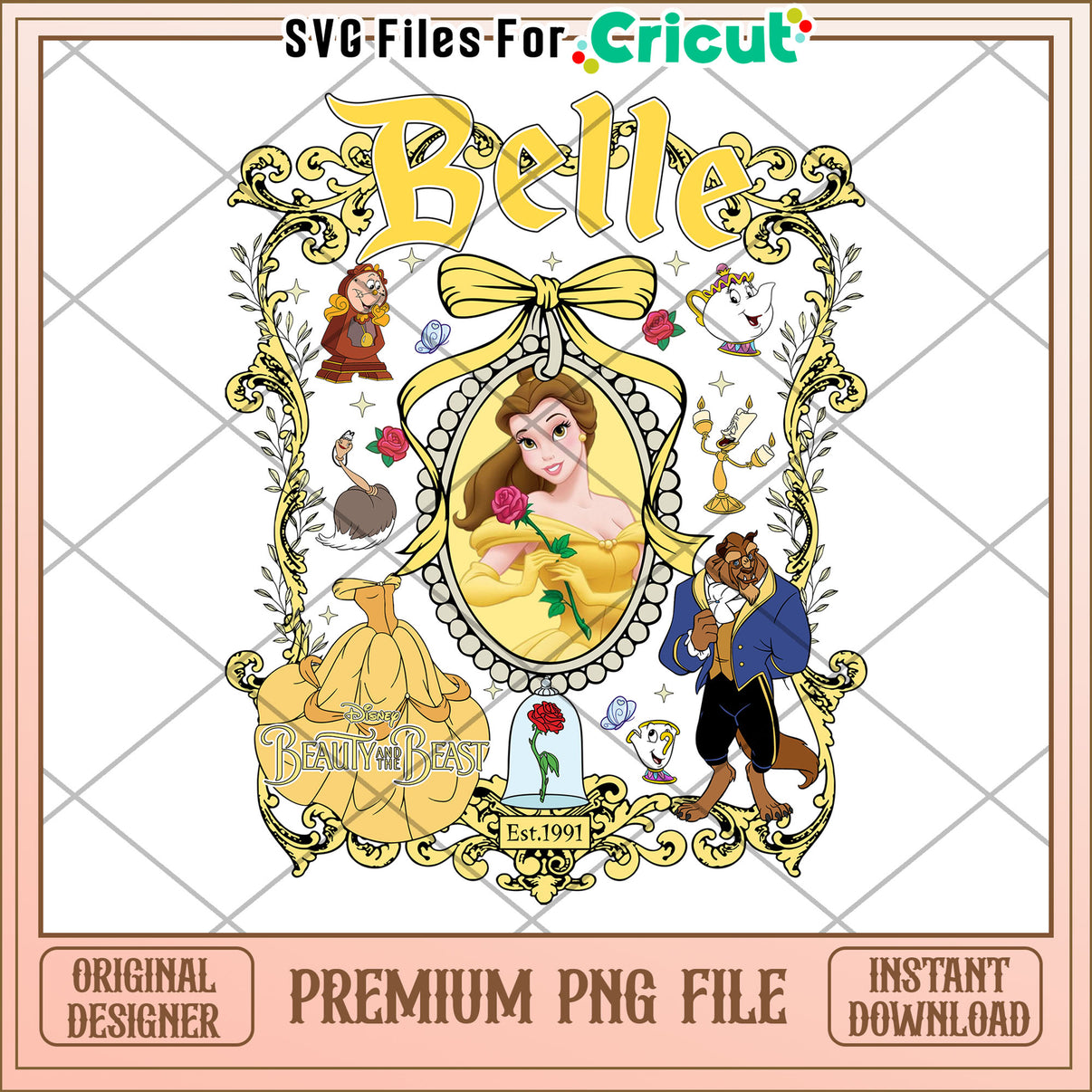 Belle from Beauty and the Beast PNG design, perfect for crafts – svg ...