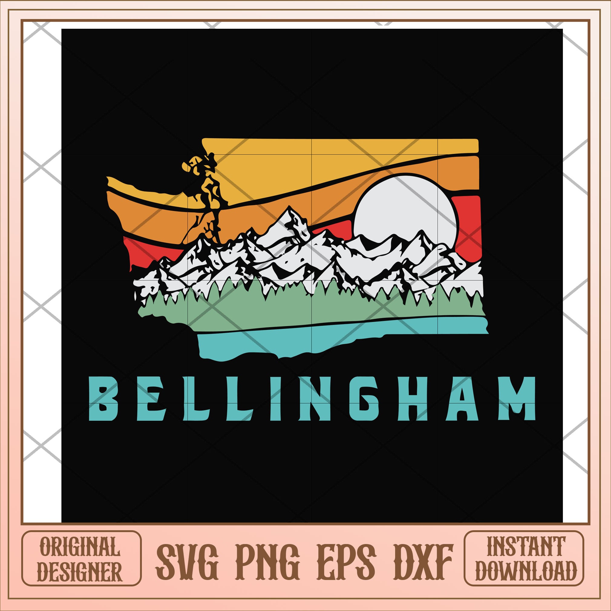 Bellingham mountain vintage svg, bellingham svg, camping svg – svg ...