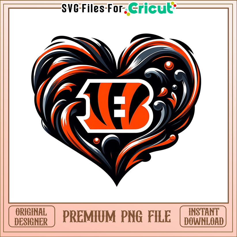 Bengals logo vintage heart png, Cincinnati Bengals png, NFL png – svg ...