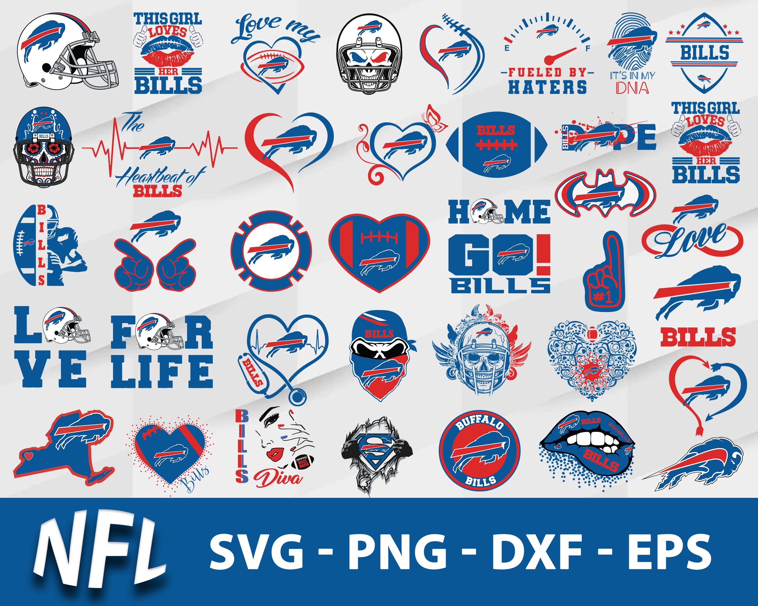 Buffalo bills logo nfl bundle svg, buffalo bills football svg – svg ...