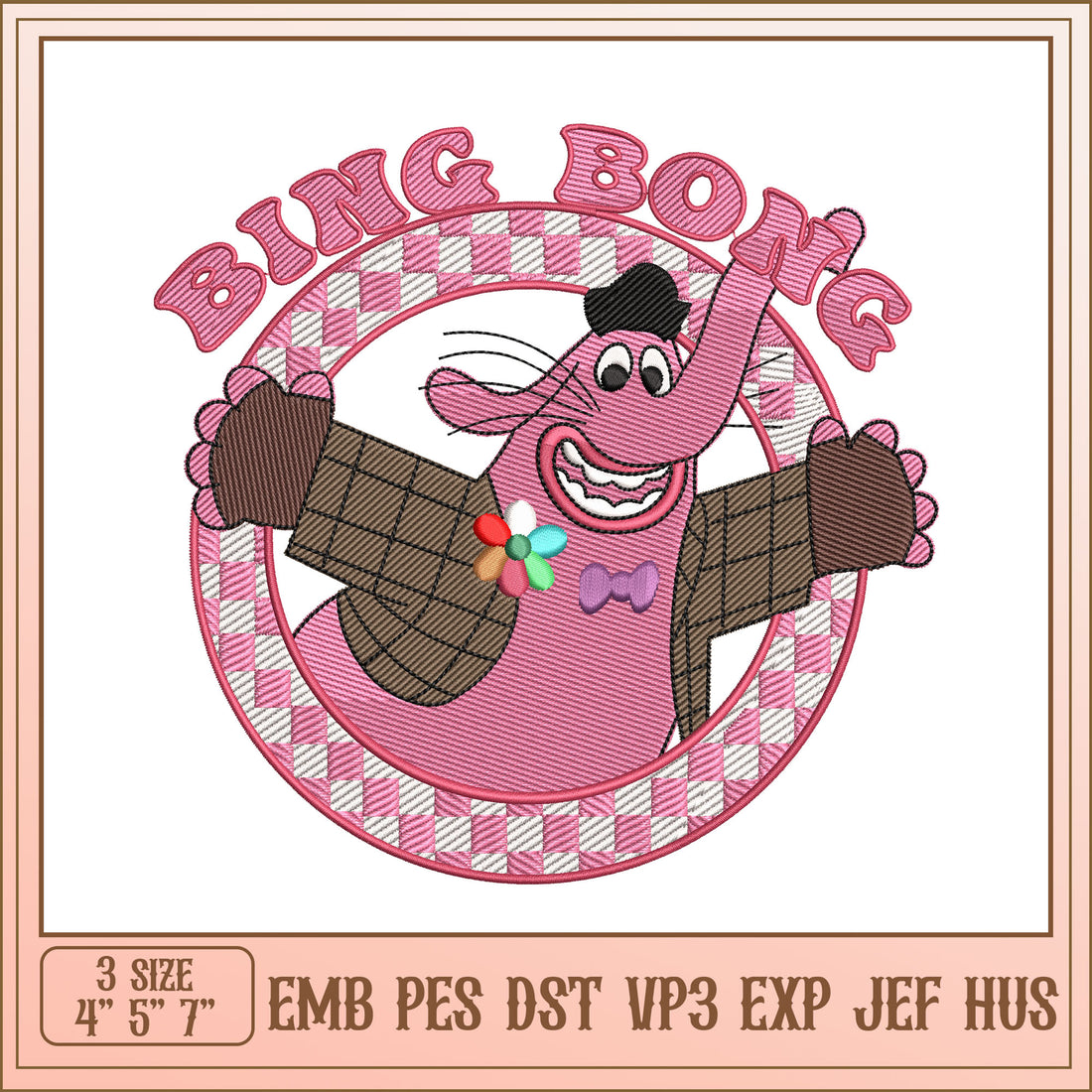 Bing Bong Embroidery Design – svg files for cricut