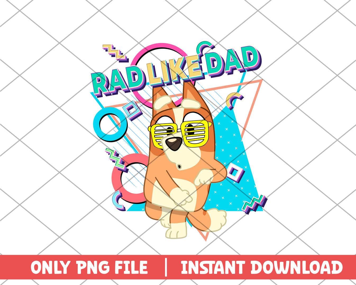 Bingo rad like dad cartoon png – svg files for cricut