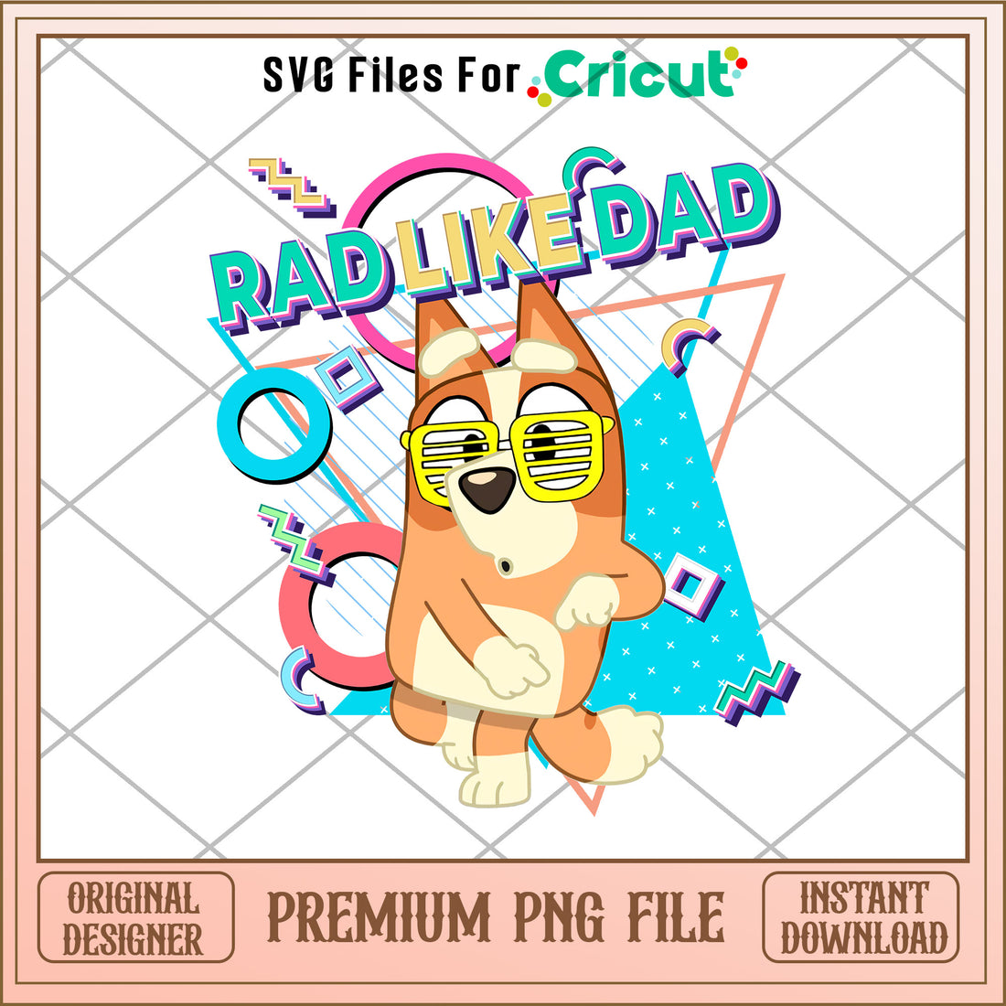 Bingo rad like dad cartoon png – svg files for cricut