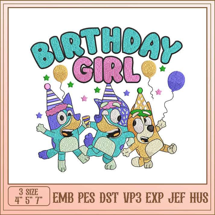 Birthday Girl Embroidery Design – svg files for cricut