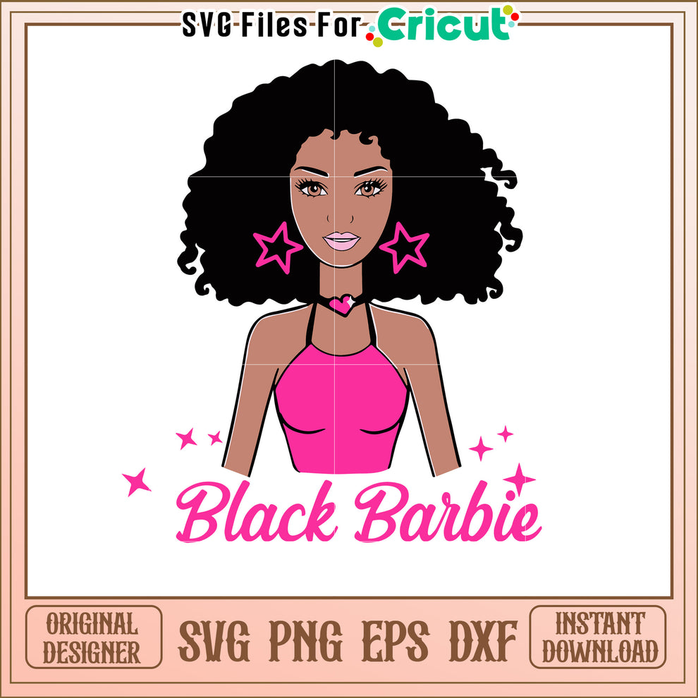Black Barbie SVG Cut File – svg files for cricut