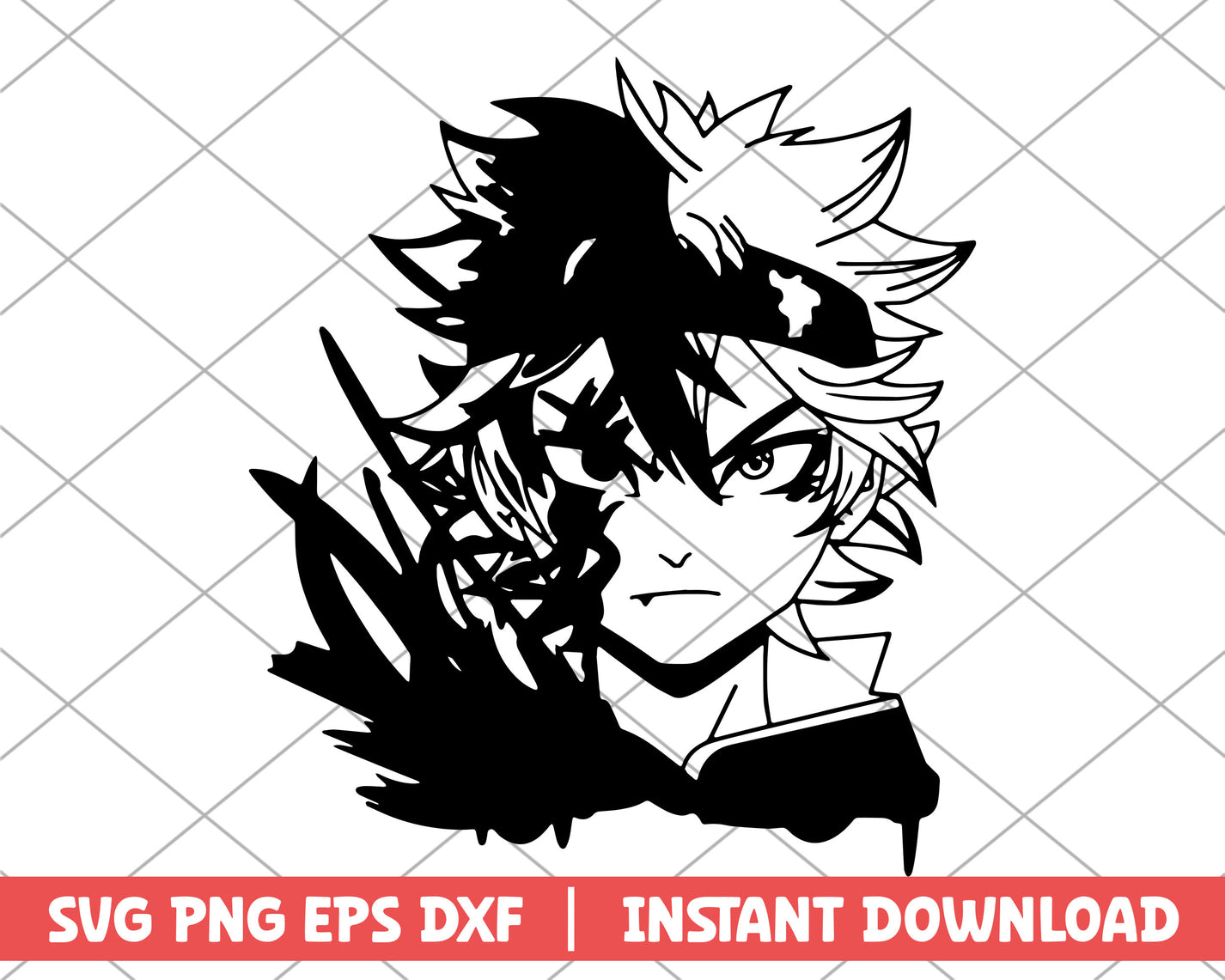 Black clover asta x liebe's devil union anime svg – svg files for cricut