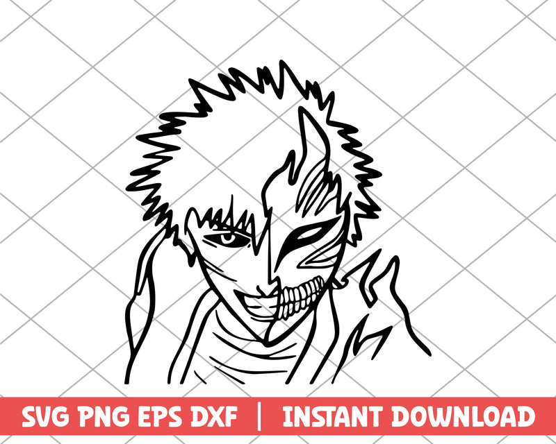 Bleach kurosaki ichigo shinigami anime svg – svg files for cricut
