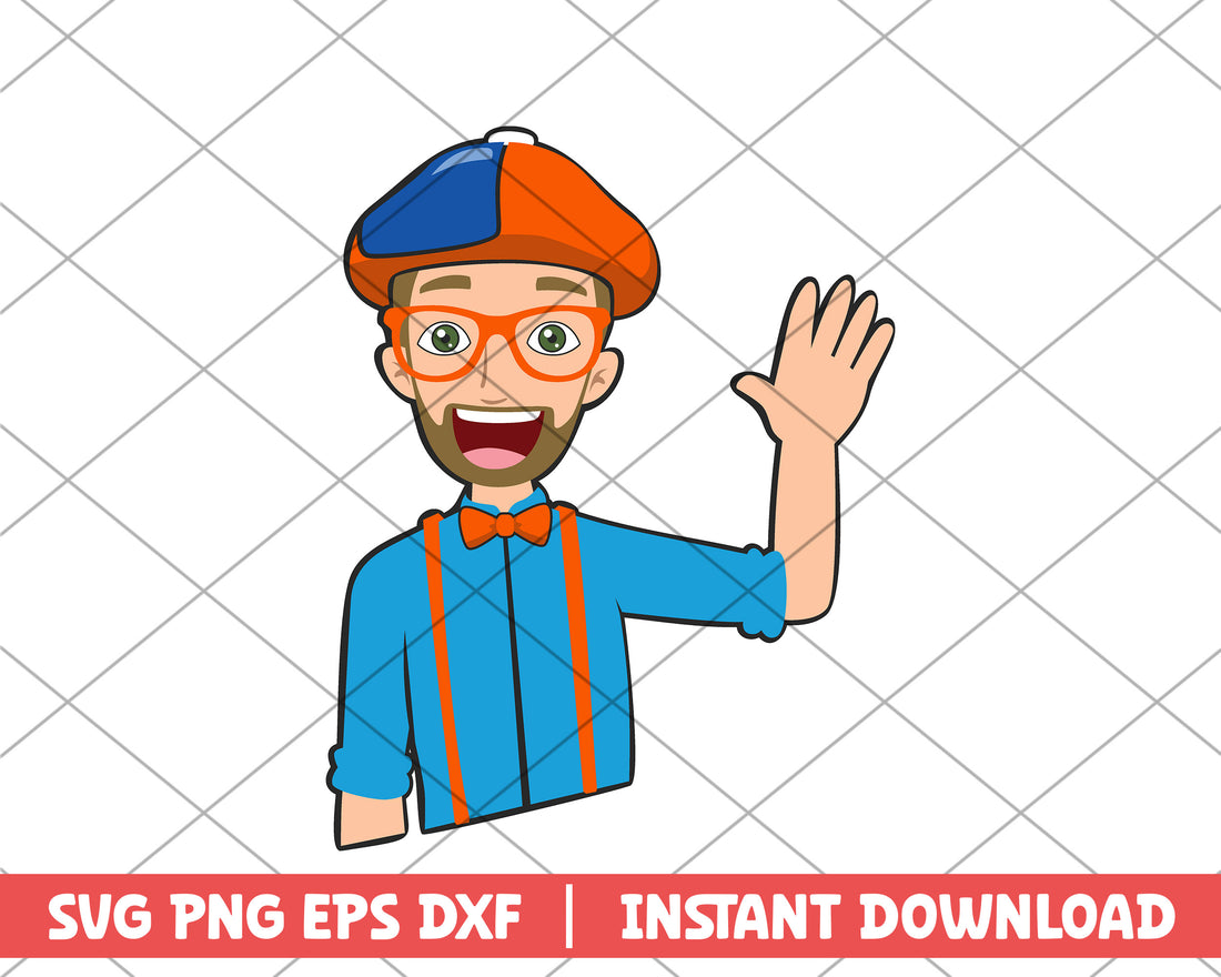 Blippi Stevin John character cartoon svg – svg files for cricut