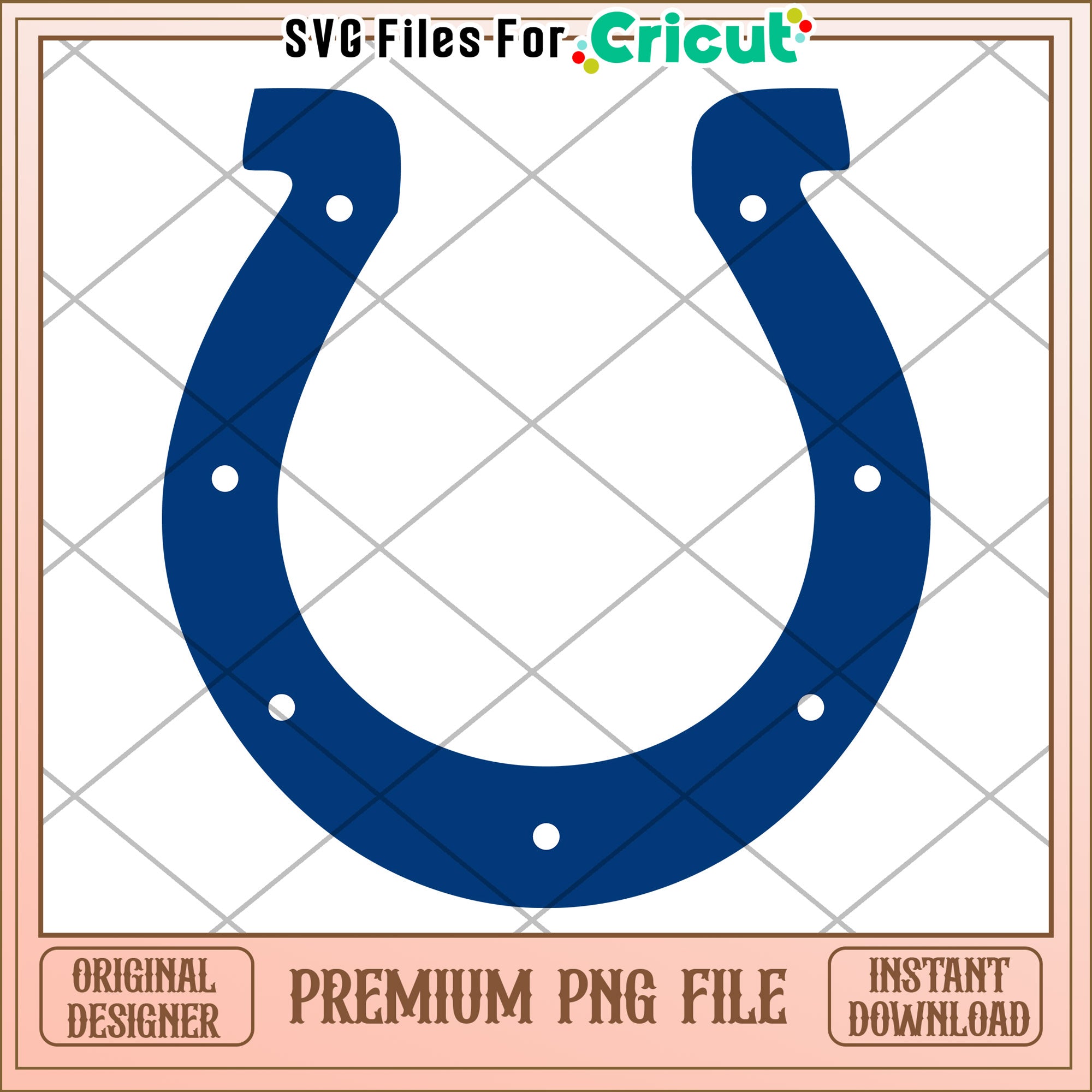 Blue Horseshoe PNG Design for Cricut, Perfect for Crafts and Projects ...