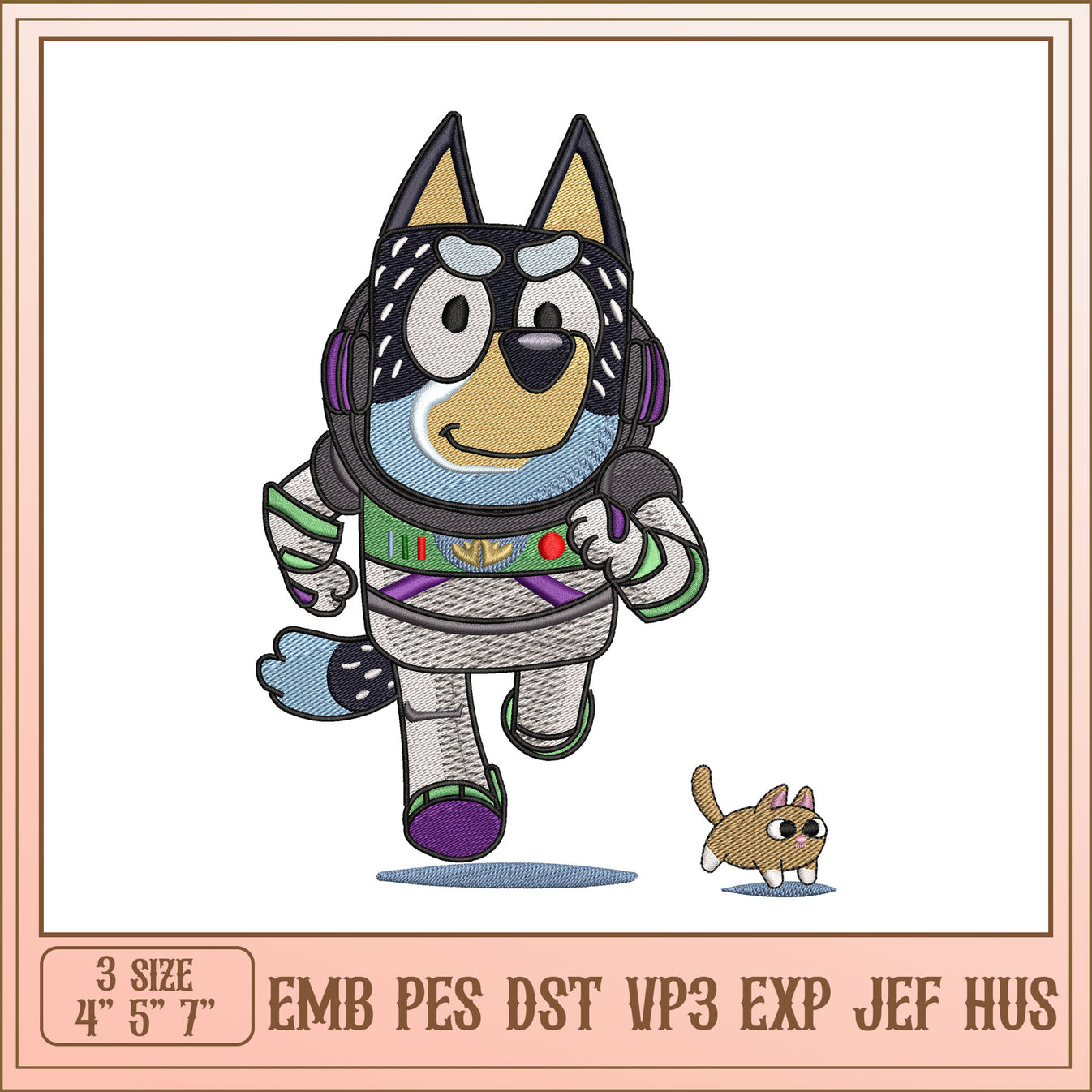 Bluey Astronaut Embroidery Design – svg files for cricut